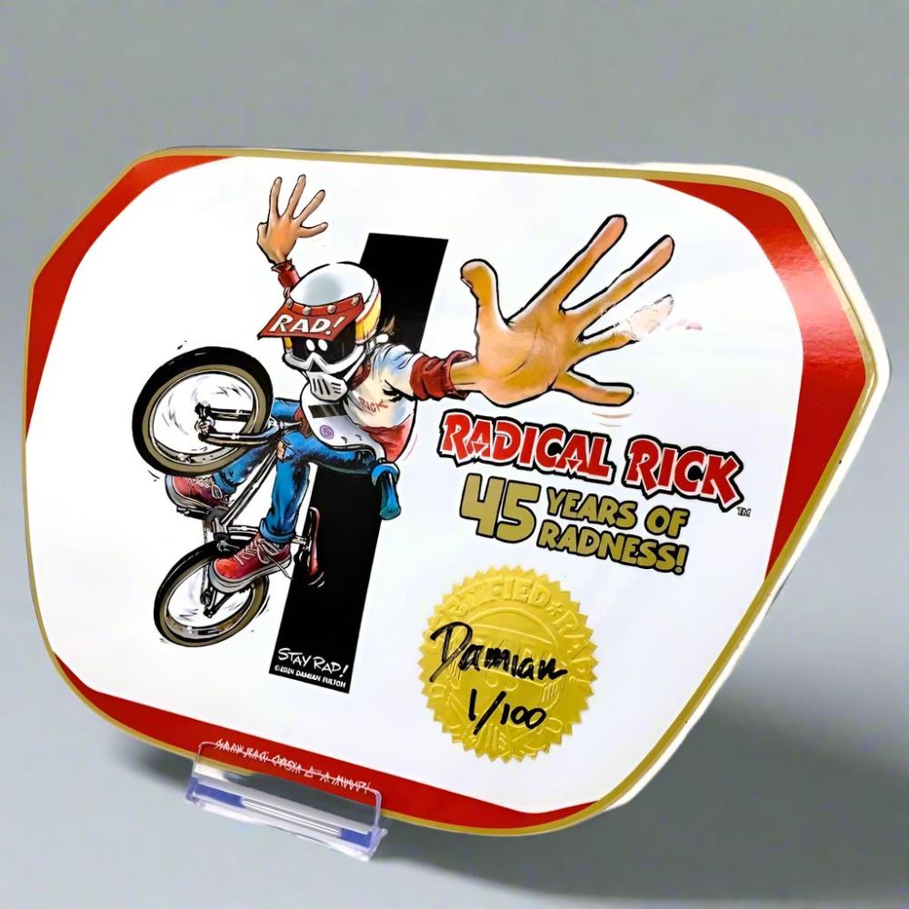 45 Years of Radness Radical Rick Signed Number Plate – Flite BMX