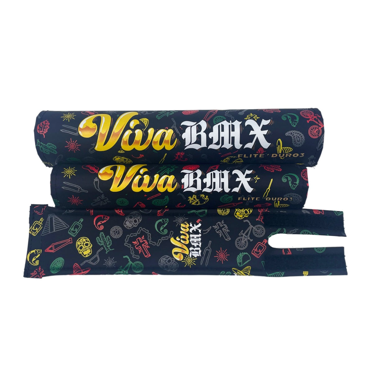 Viva BMX Extra Wide Bar 3 Pc Pad Set – Flite BMX